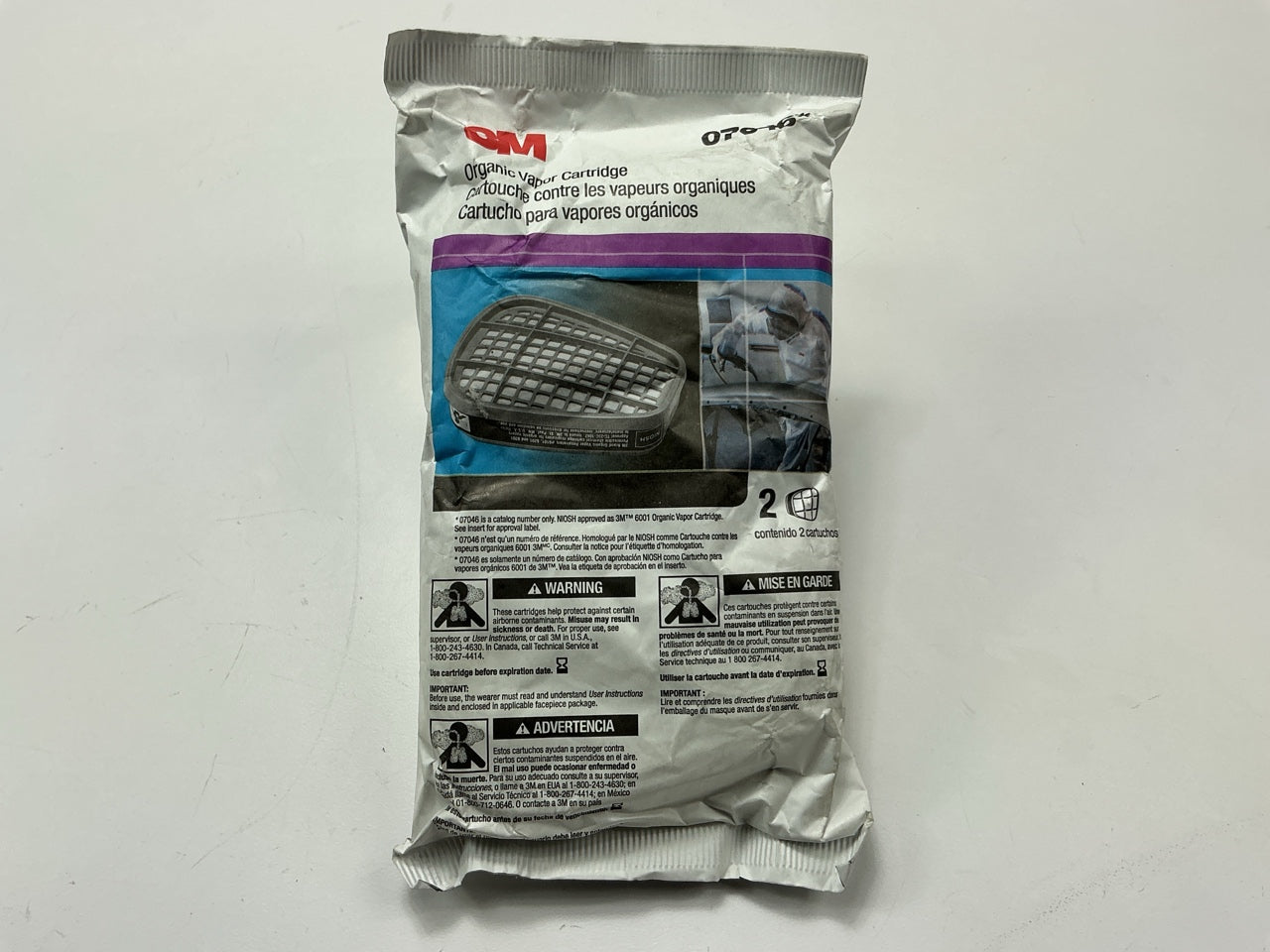 3M 07046 Organic Vapor Filter Cartridge 6001 - 2 Pack (as Shown) Exp ...