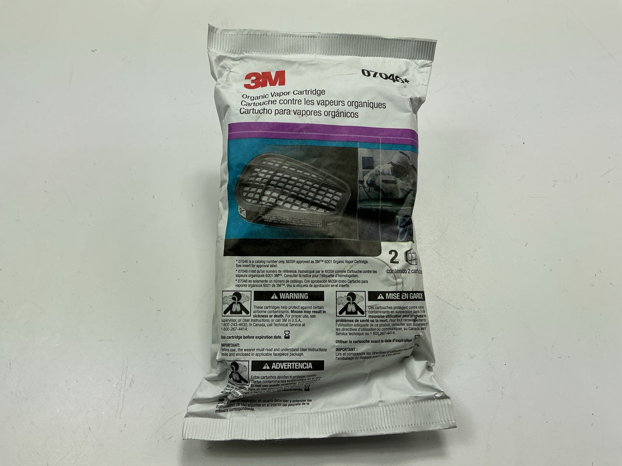 3M 07046 Organic Vapor Cartridge 6001 - 2 Pack (as Shown) Exp. 11/2025 ...