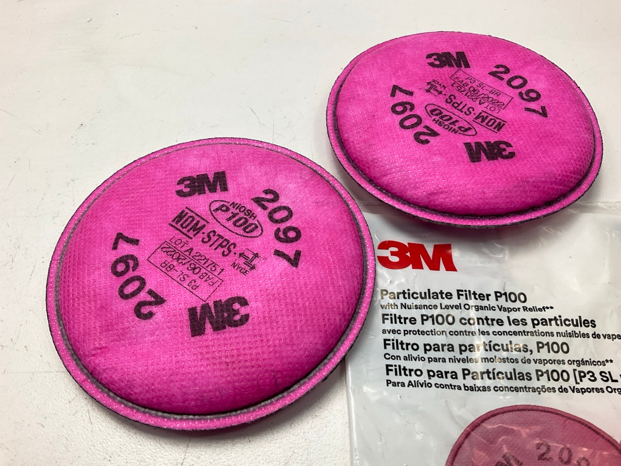 3M 2091 P100 Replacement Particulate Respirator Protection Cartridge F ...