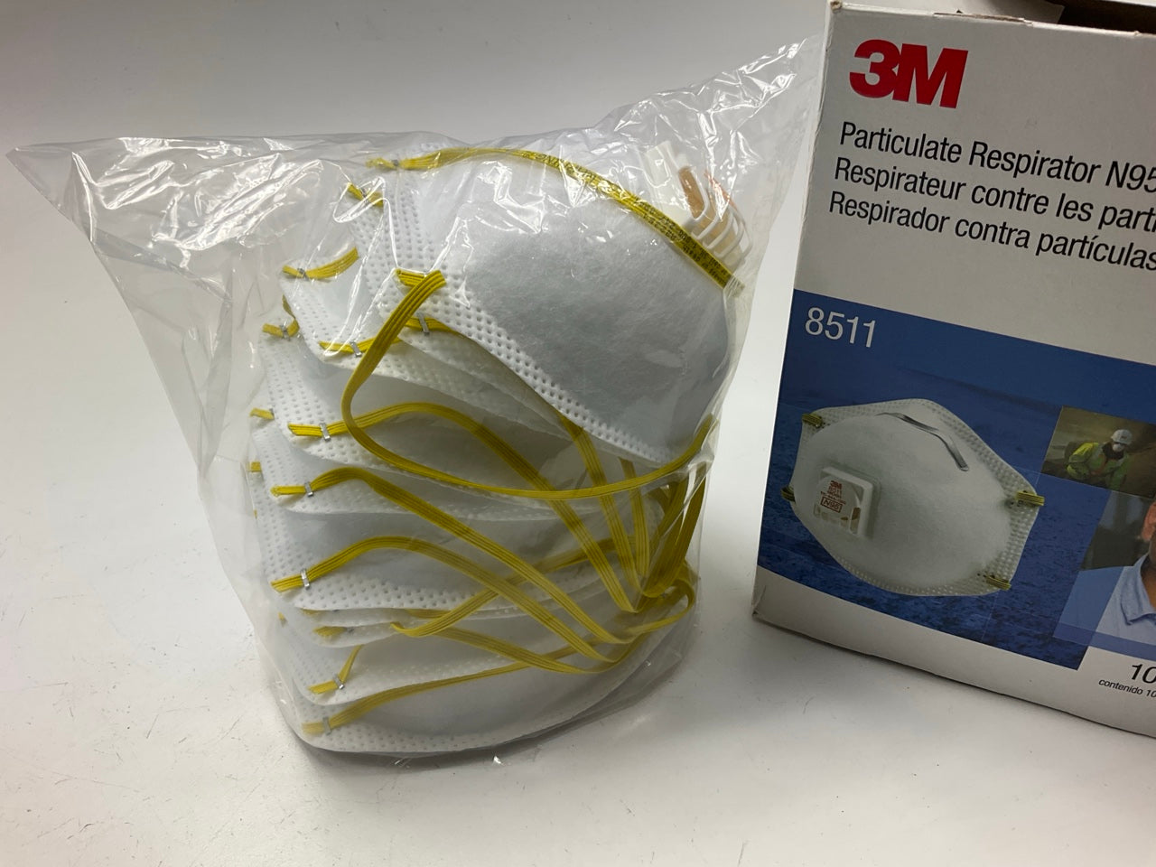 10 Pack - 3M 8511 N95 Particulate Respirator Face Mask W/ Exhalation V ...