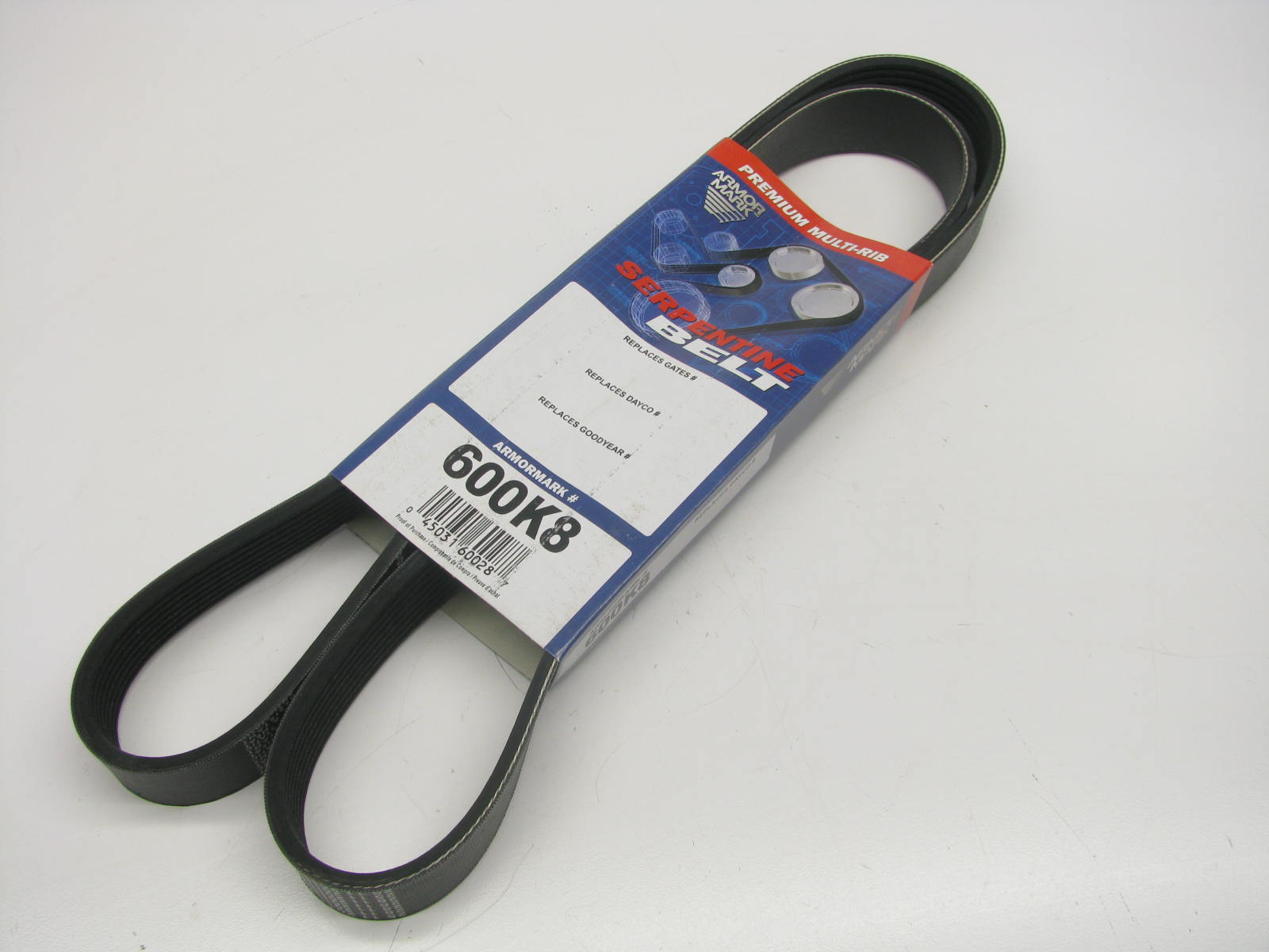 Armormark 600K8 Serpentine Belt - 1.12'' X 60.50'' - 8 Ribs – Spark ...