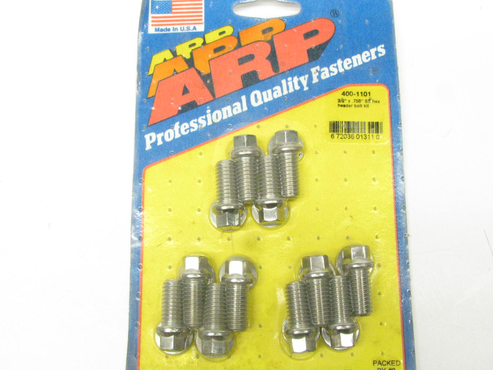 ARP 400-1101 Stainless Steel Header Bolts 6-Point 3/8-16 Small Block C ...