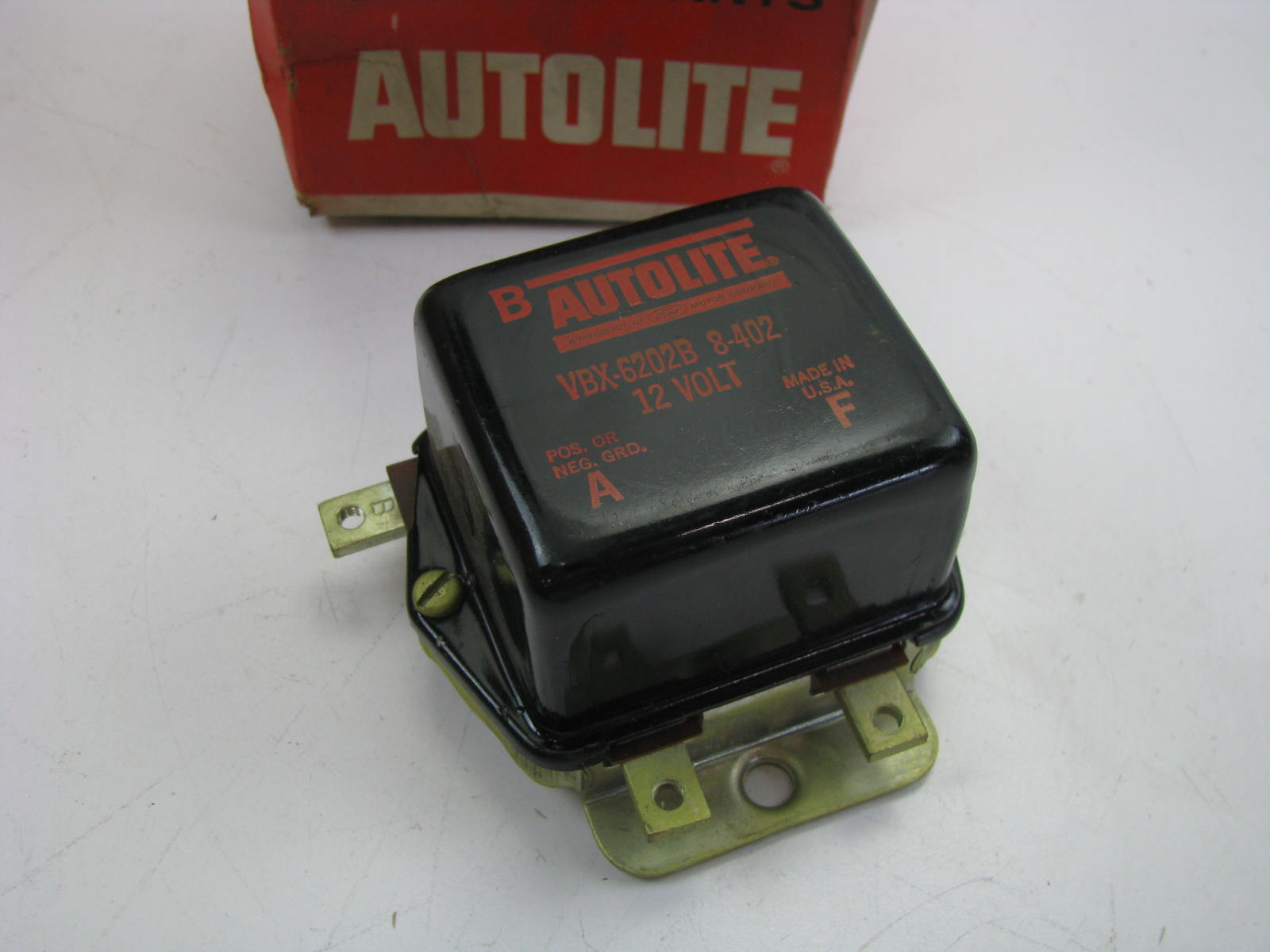 Autolite 8-402 Voltage Regulator 12 Volt Pos/Neg Ground VBX-6202B - MA ...
