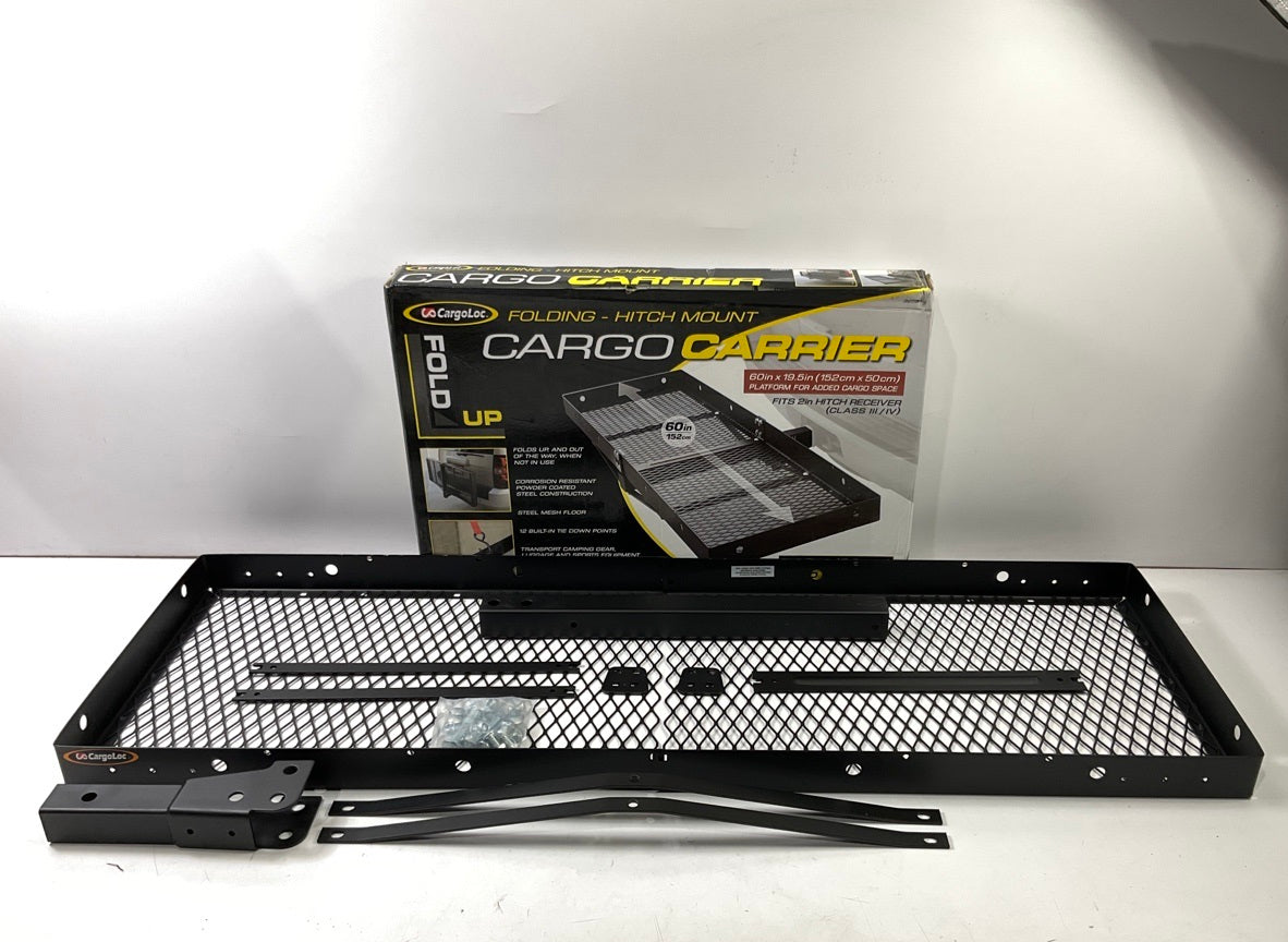 Cargoloc 32501 60'' X 19.5'' Fold-Up Hitch Mount Cargo Carrier, 500 Lb ...