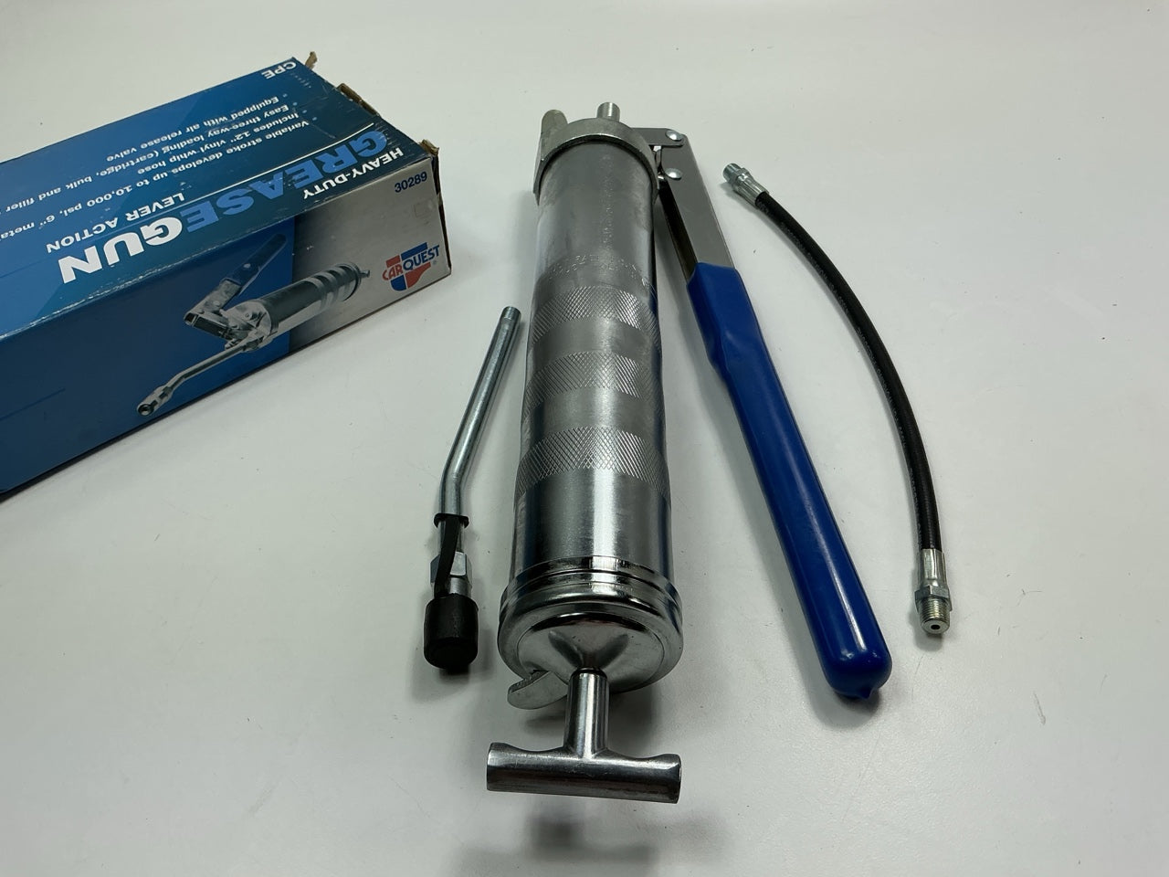 Carquest 30289 Manual Lever Action Grease Gun, 10,000 PSI, 6'' Extensi ...