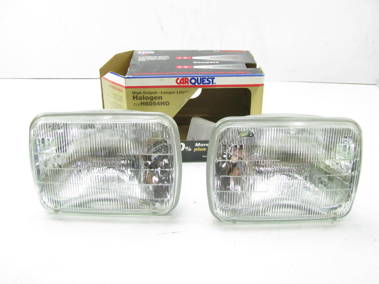(2) Carquest H6054HO High Output Sealed Beam Headlight Headlamp 12V 20 ...