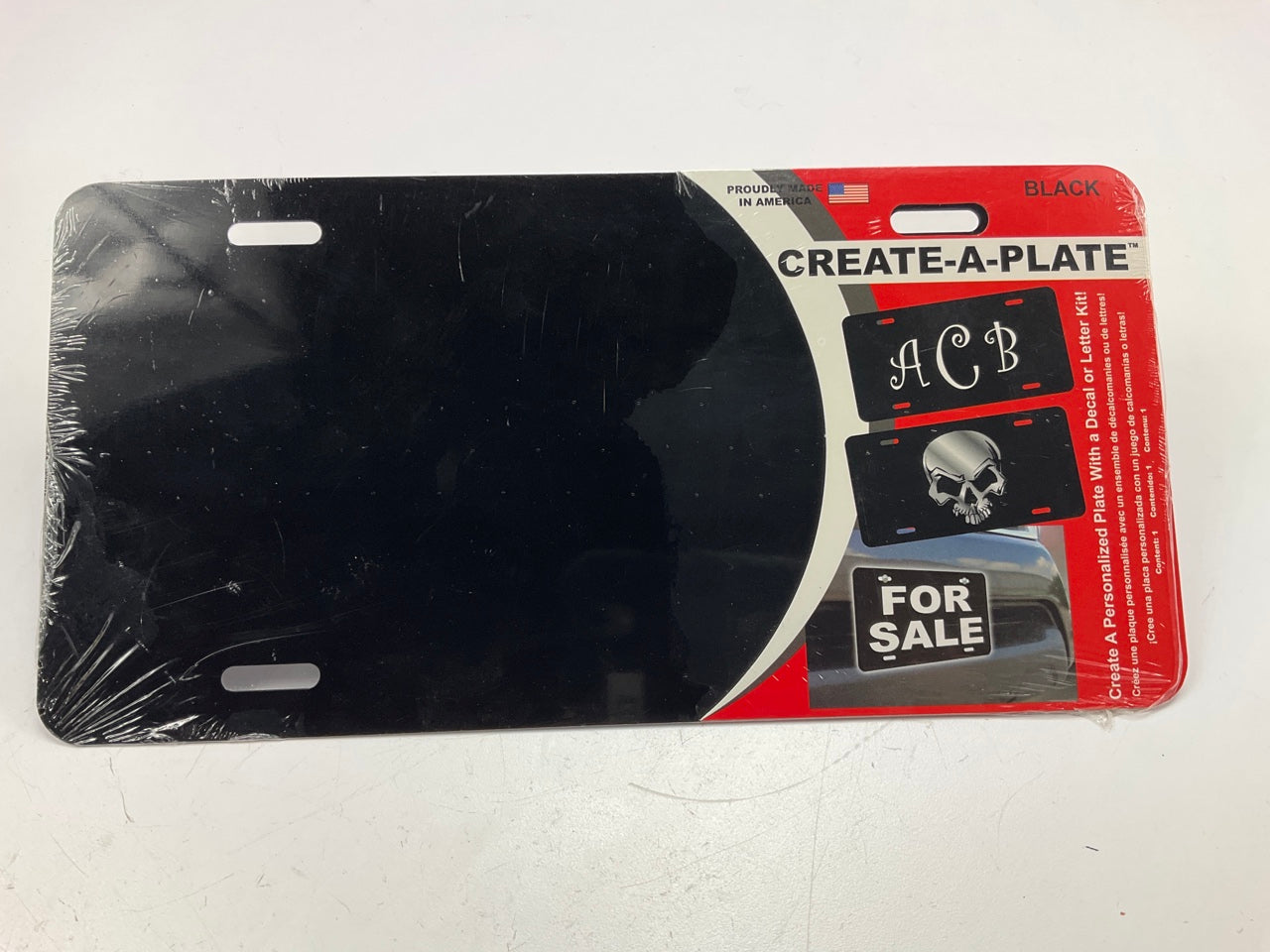 Black Metal 6x12 Blank Auto Tag Plate - Create Your Own Custom License ...
