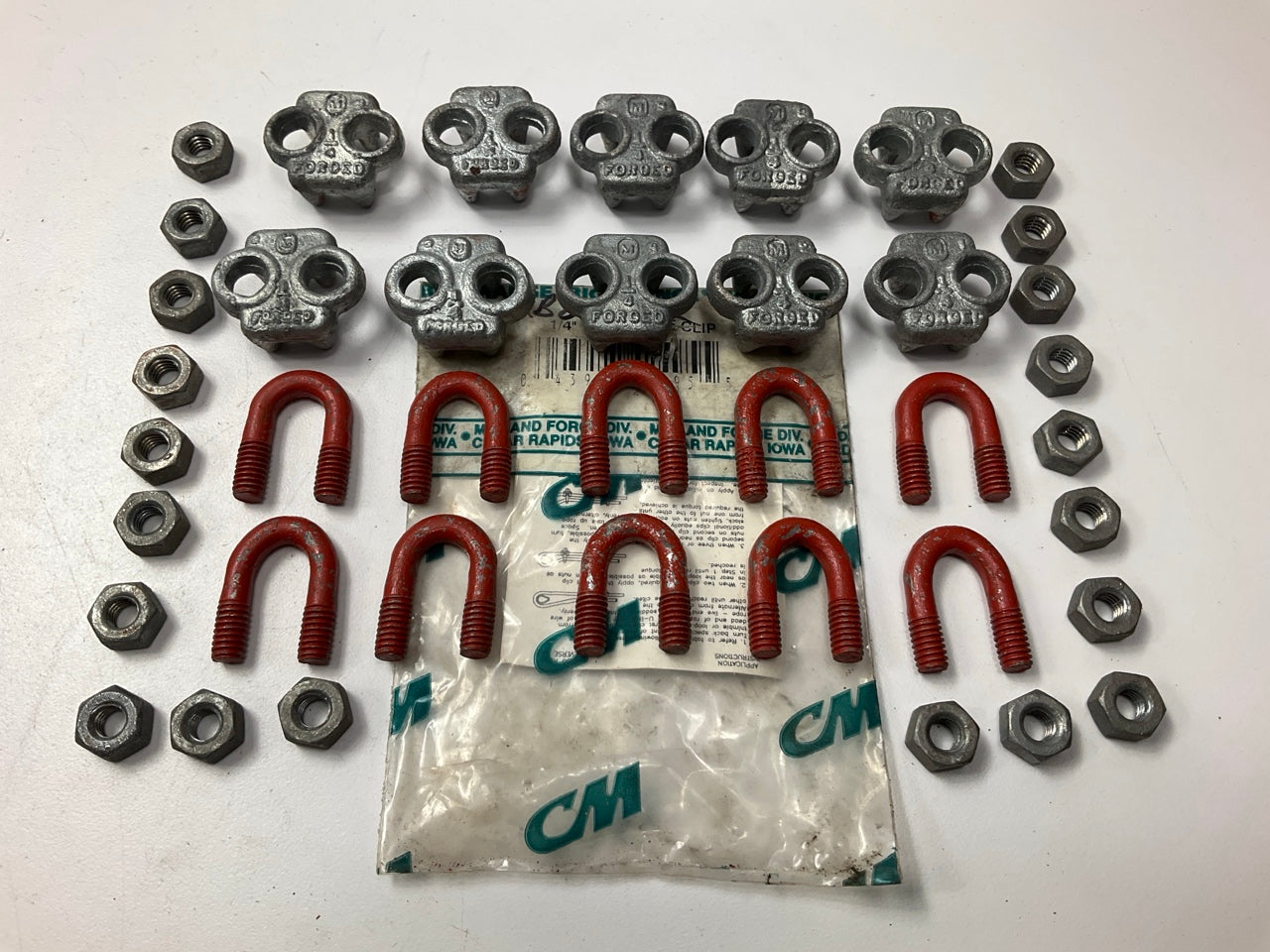 (10) CM M246 1/4'' Steel Cable Wire Rope Clip Clamp – Spark Surplus ...