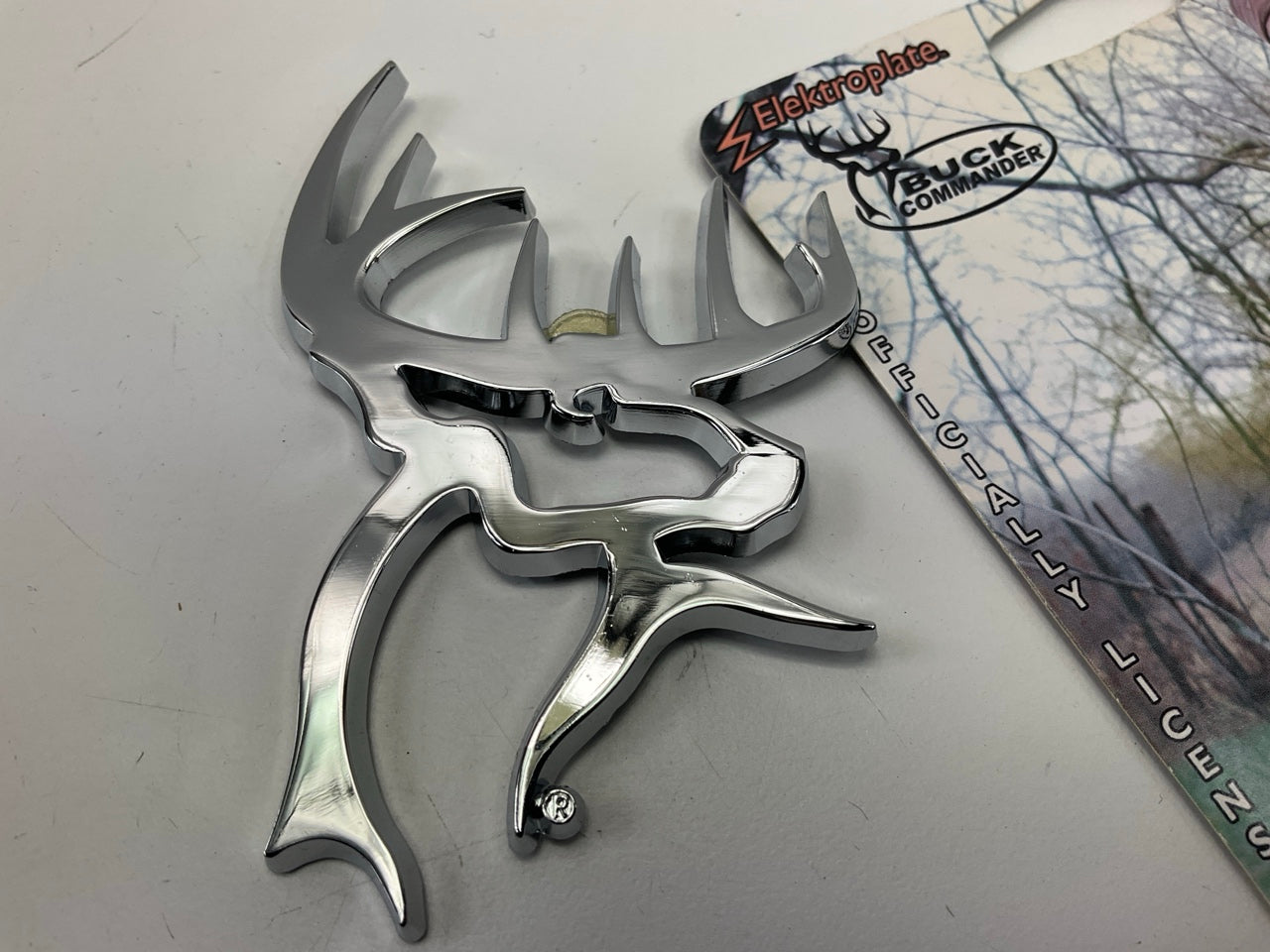 Buck Commander Officially Licensed Hunting Shiny Chrome Auto Emblem 2 ...