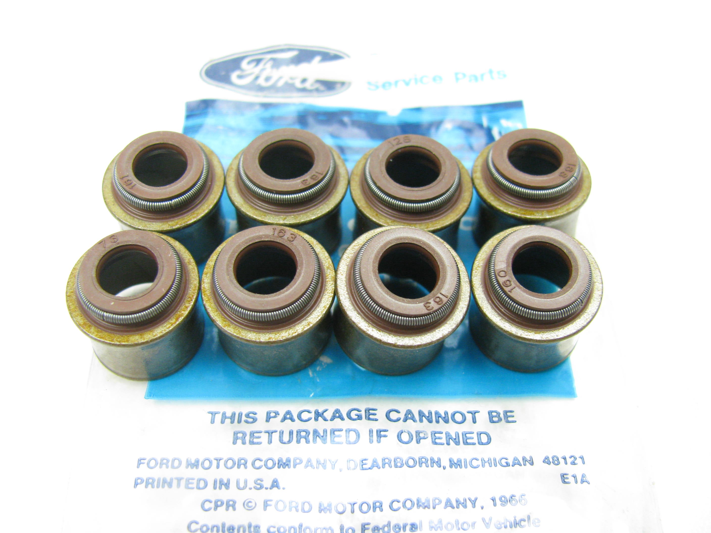 (8) NEW - OEM Ford E7GZ-6571-A Engine Valve Stem Seals – Spark Surplus ...