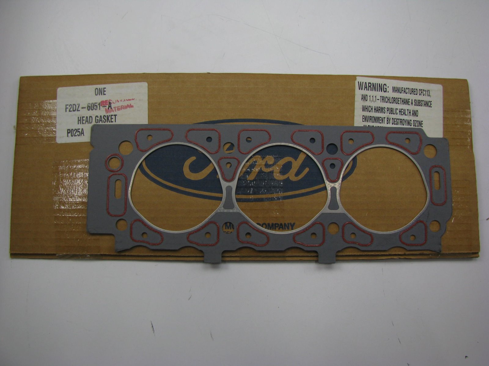 NEW GENUINE Ford F2DZ-6051-A SINGLE Cylinder Head Gasket - 3.0L OHV VU ...