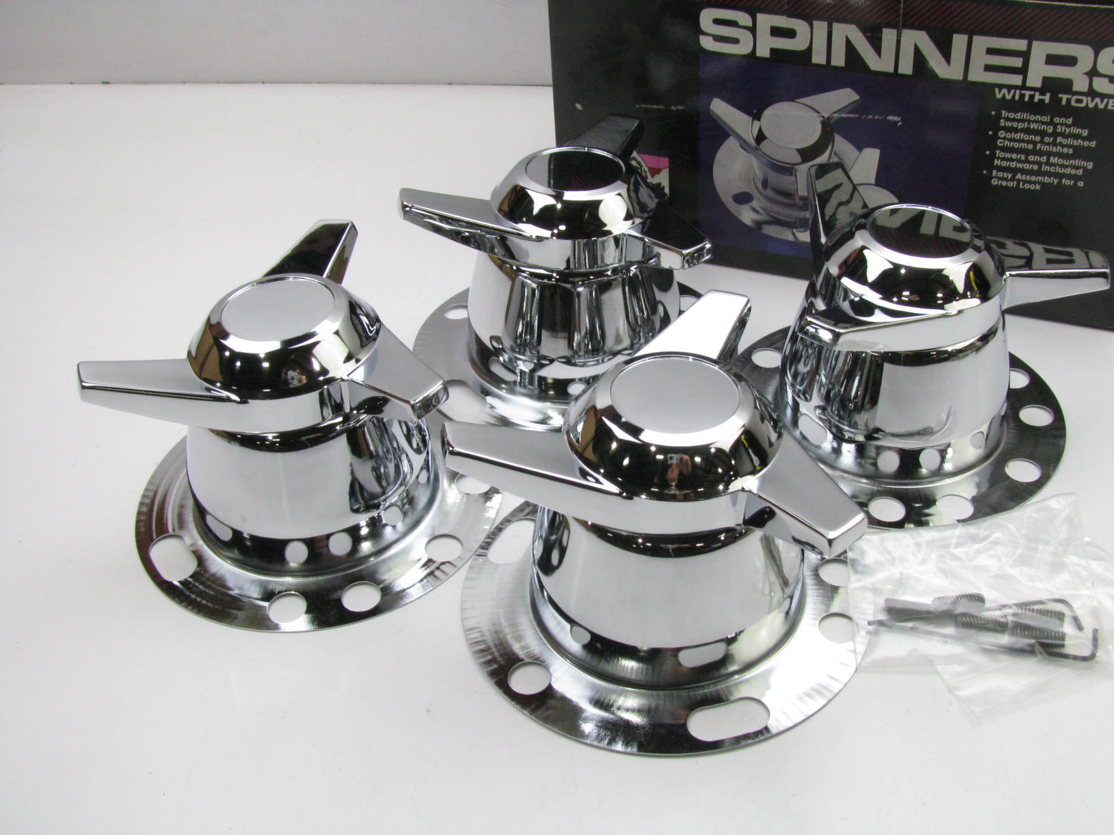 Gorilla Hub Caps Center Caps # 63516 Chrome 3 Bar Swept Wing Spinners ...