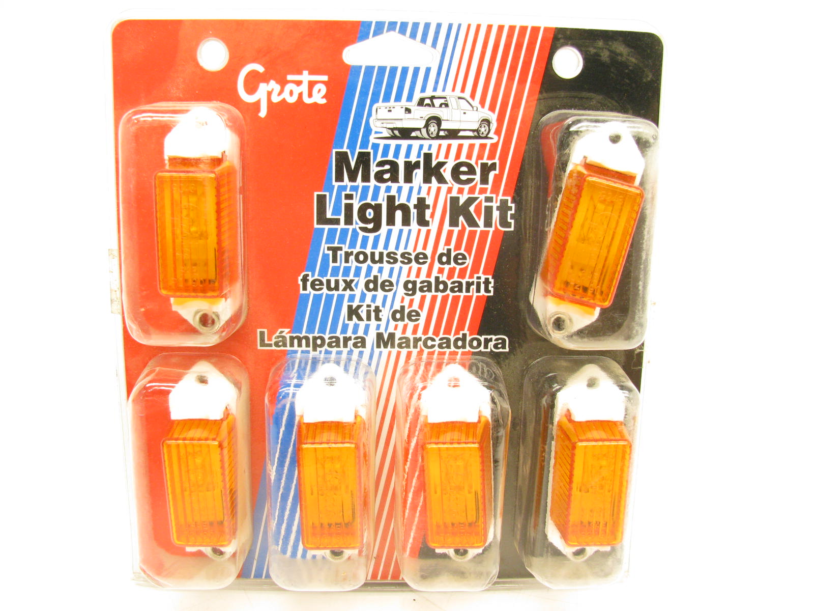 Grote 65092-5 Trailer Amber 6-Marker Light Kit W/ Wiring & Connectors ...