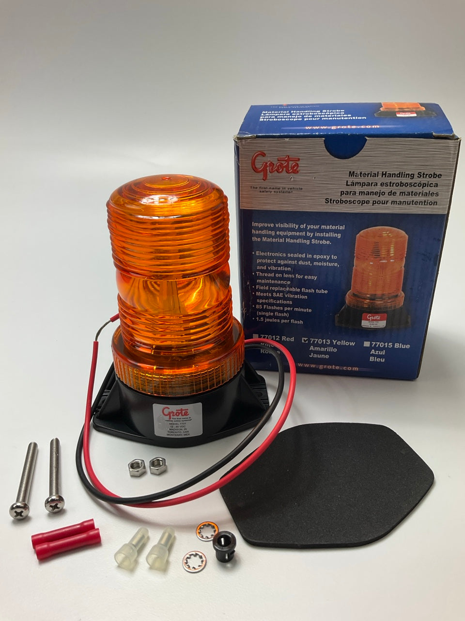 Grote 77013 Material Handling Amber Strobe Permanent Flash Tube Light ...