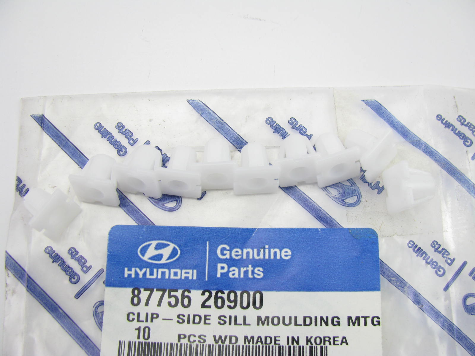 NEW GENUINE Exterior Rocker Molding Retainer Clips OEM For Hyundai 877 ...