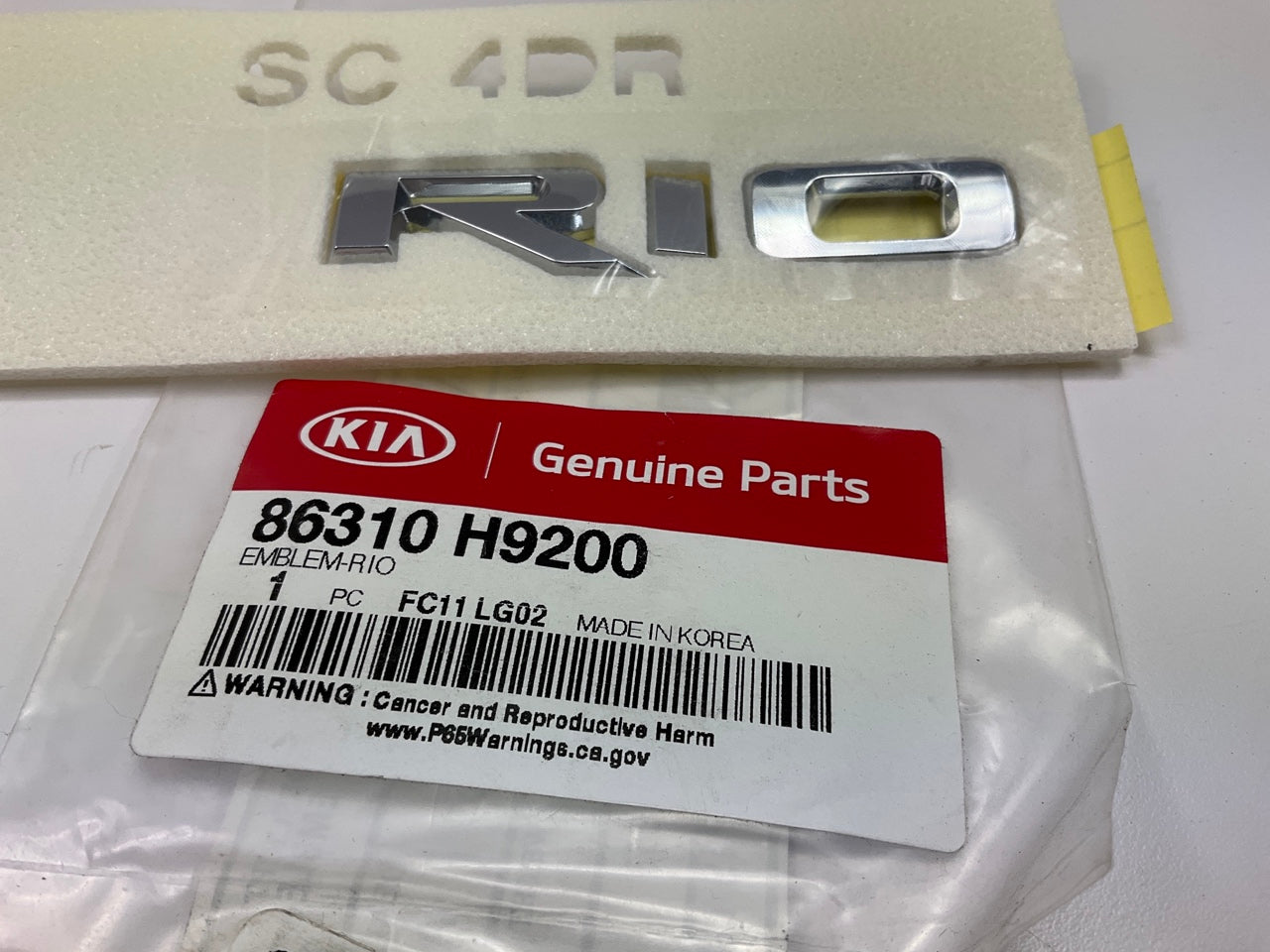 NEW Rear Trunk Lid Emblem OEM For 2018-2022 Kia Rio SEDAN 86310H9200 ...