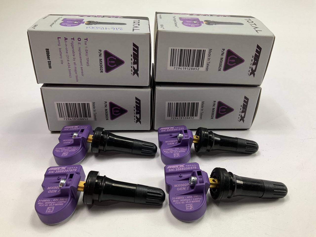 (4) Max Sensor MX002R T.O.T.A.L. Gen 2 Purple TPMS Sensors, For Up To – Spark Surplus Auto Parts