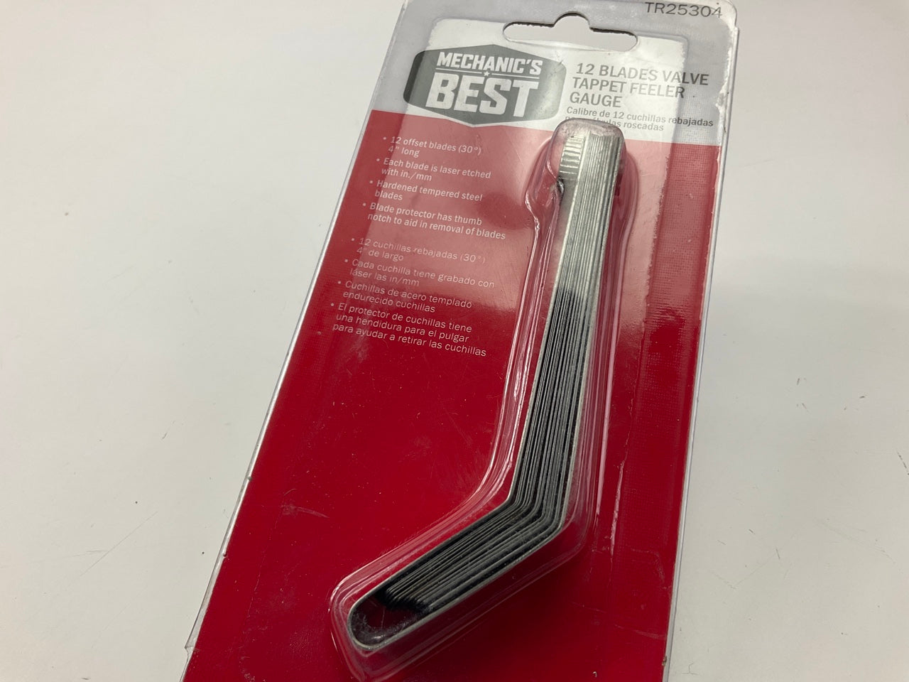 Mechanics Best TR25304 12 Blade Valve Tapper Feeler Gauge – Spark ...