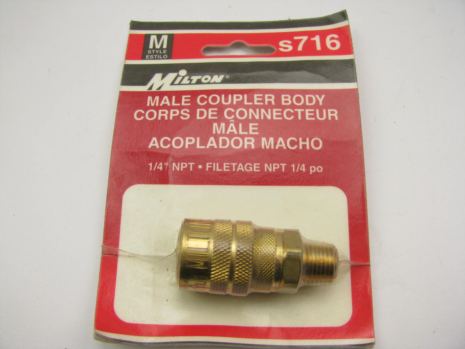 Milton S716 1/4'' NPT Male Body Air Coupler M-Style – Spark Surplus ...