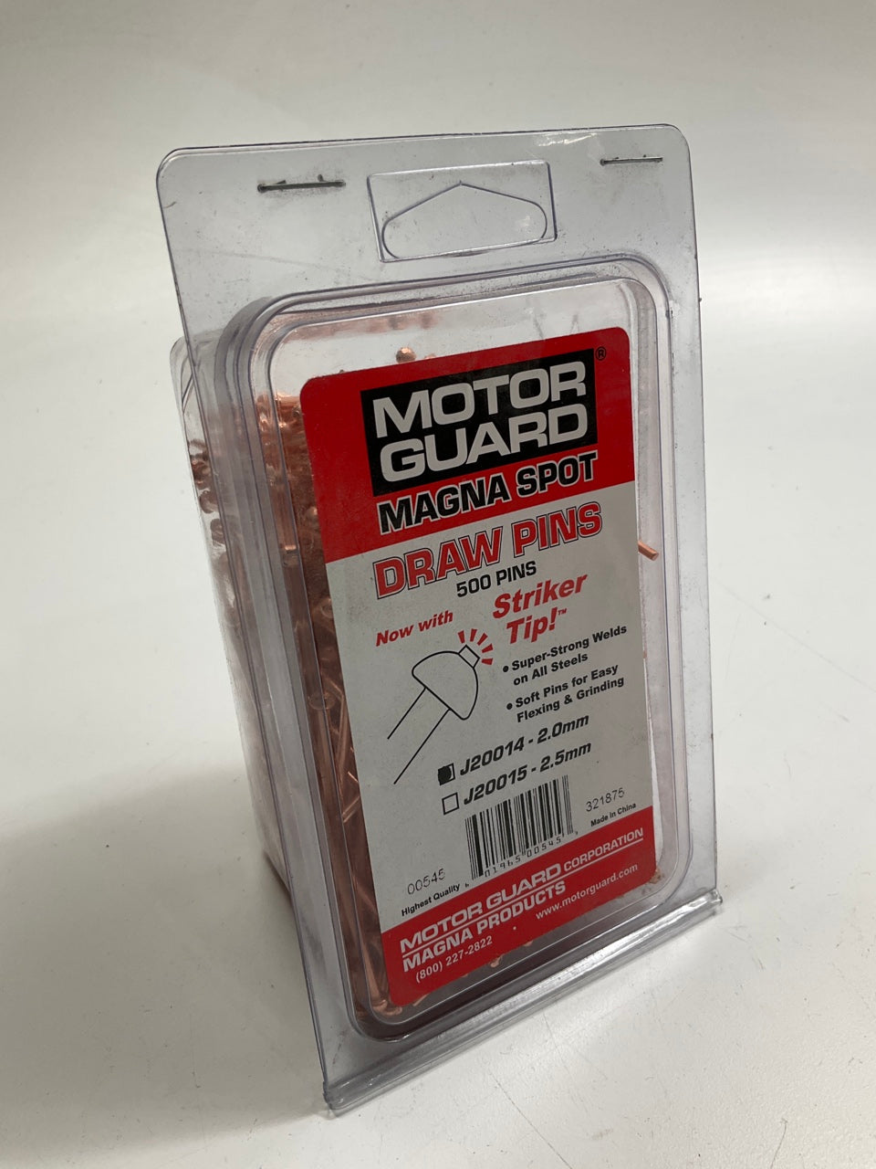 Motor Guard J20014 Magna Draw Pins 2mm 500 Pack Striker Tip Copper Coa ...