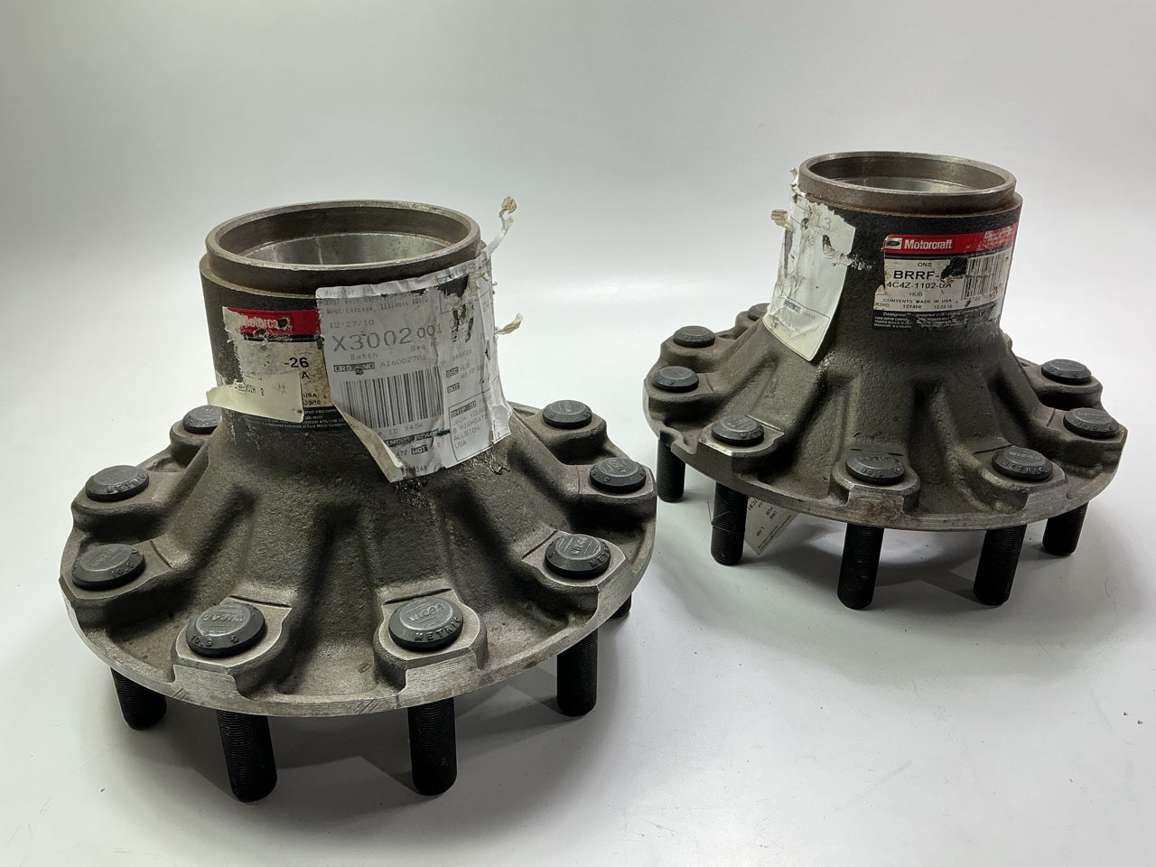 (2) Motorcraft BRRF-26 10-Lug Front Wheel Hubs - 2004-2009 Ford F-650 ...