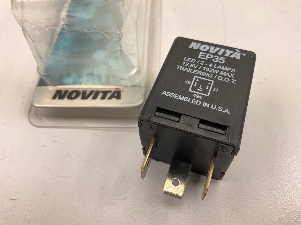 Novita EP35 3-Pin Electronic Turn Signal Flasher Relay Hazard LED Ligh ...