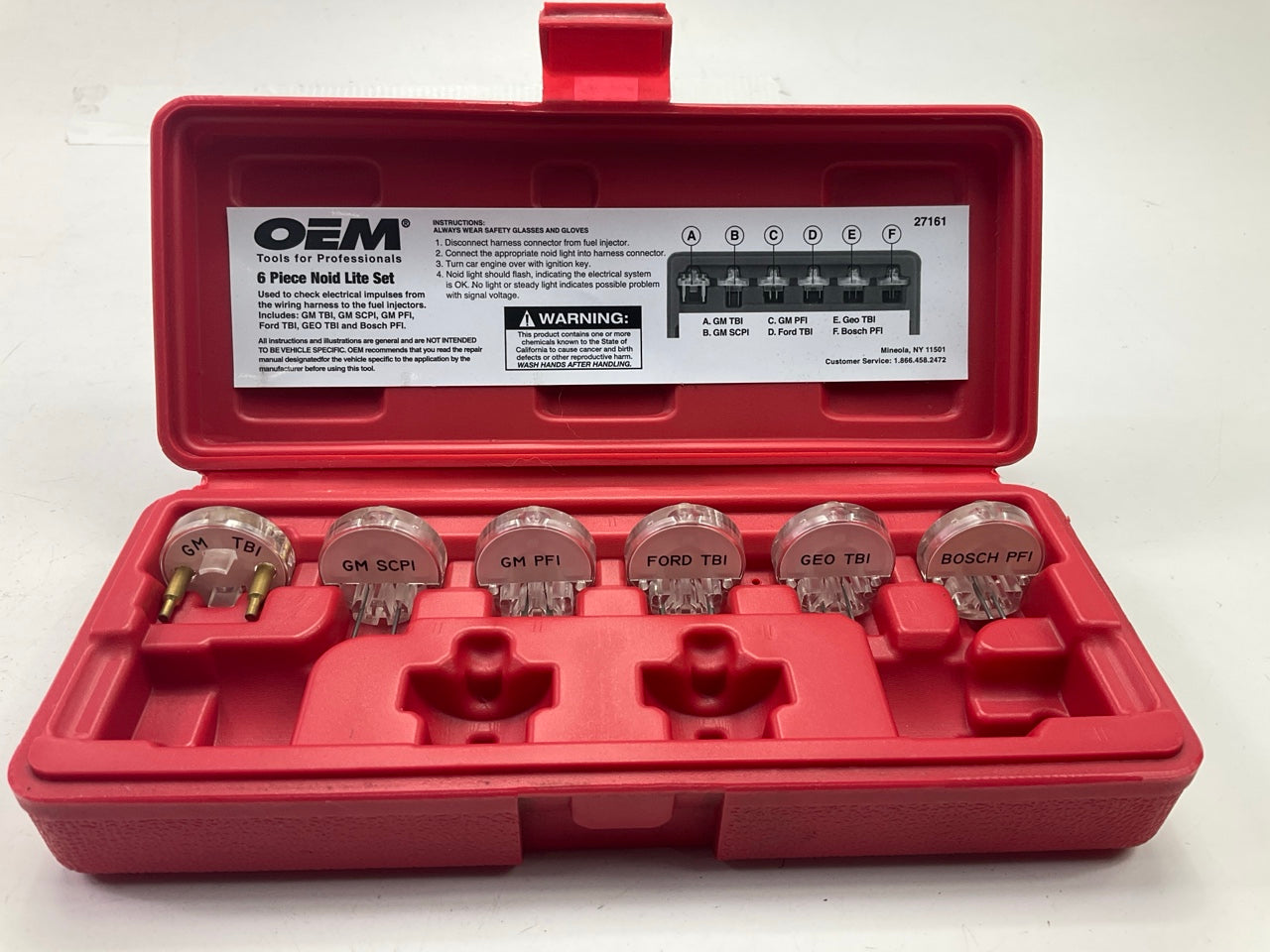 OEM Tools 27161 8-piece Noid Light Set - FUEL INJECTOR SYSTEM TESTER ...