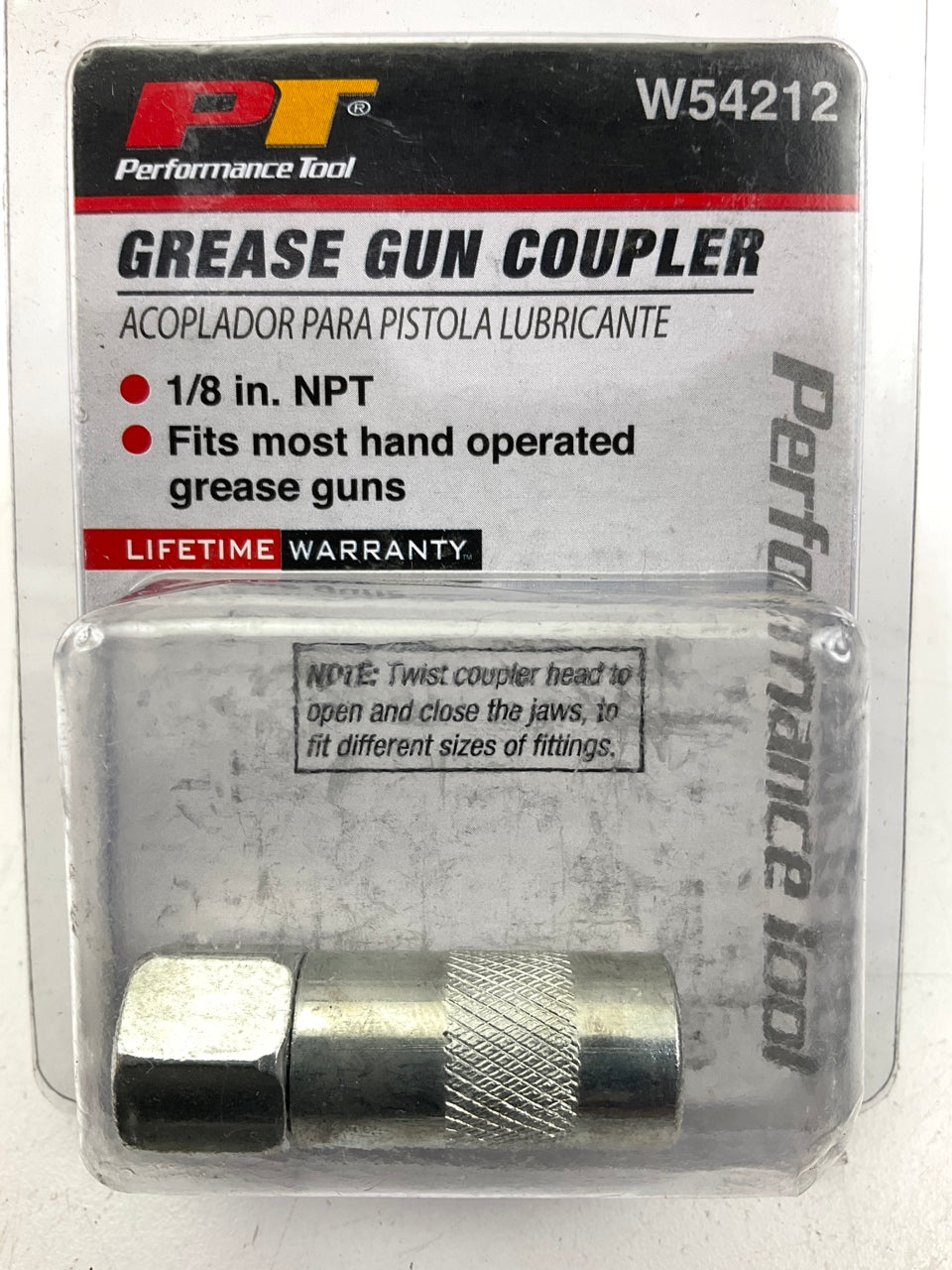 Performance Tool W54212 1/8'' NPT Grease Gun Coupler – Spark Surplus ...