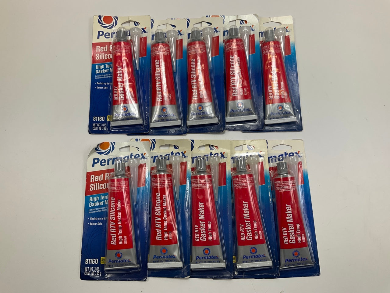 (10) Permatex 81160 High Temperature Red RTV Silicone Gasket Maker - 3 ...