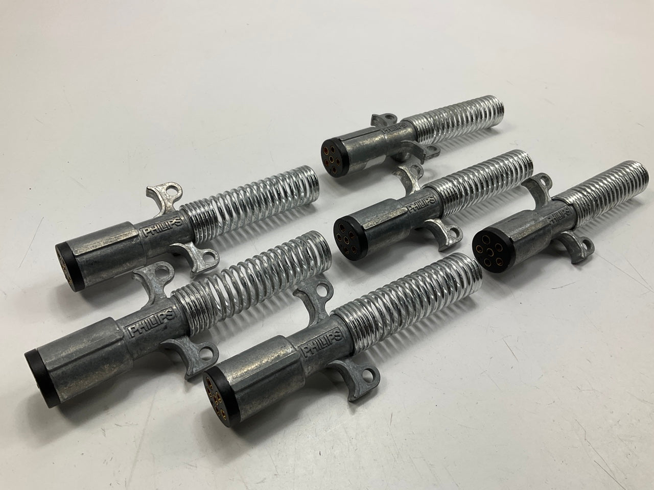 (6) Phillips 15-630 6-Way Connector With Cable Guard Zinc Die-Cast Hou ...