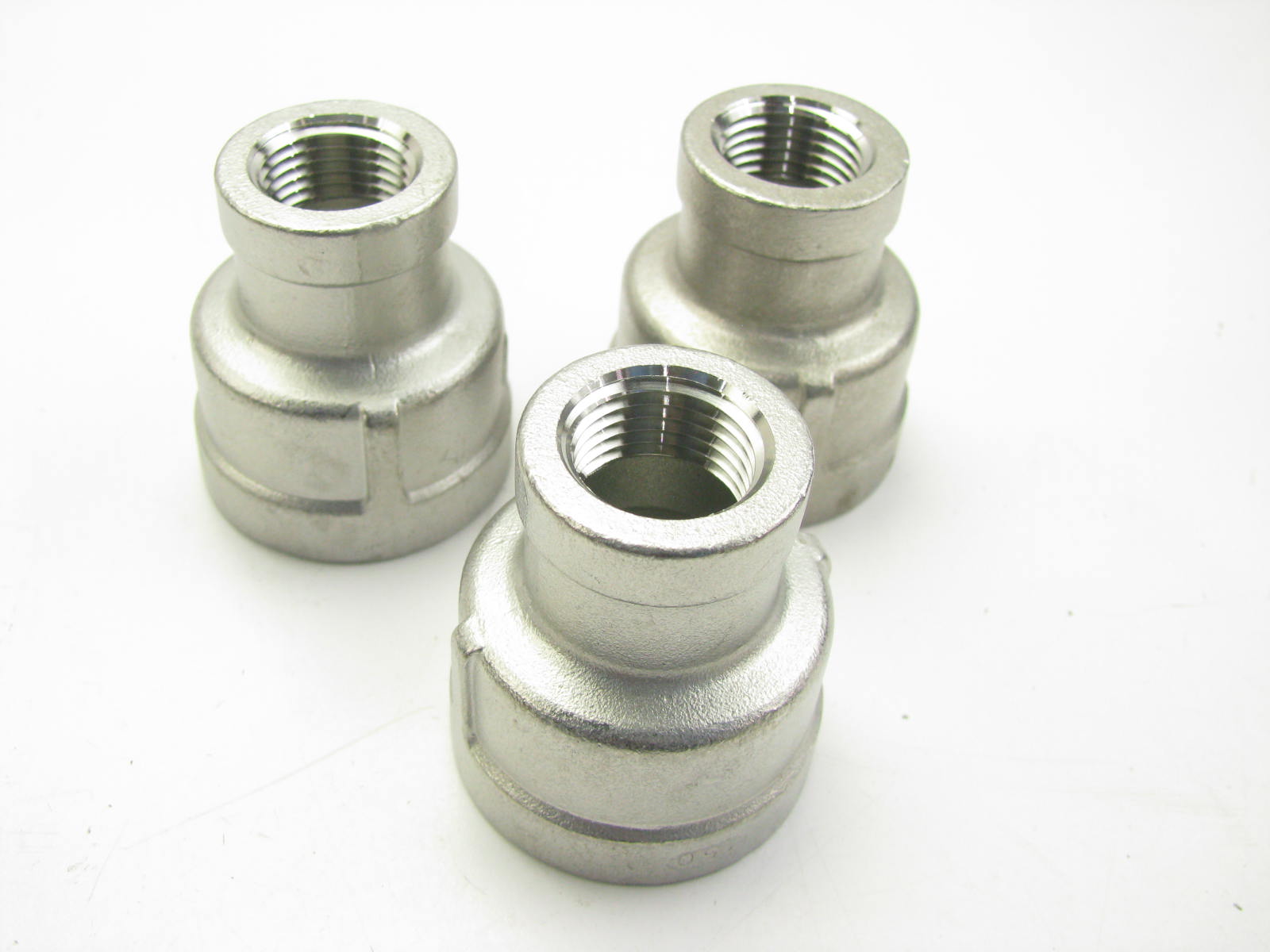 (3) Reducer Couplers: 304 Stainless Steel, 1'' To 1/2'' Female NPT X F ...