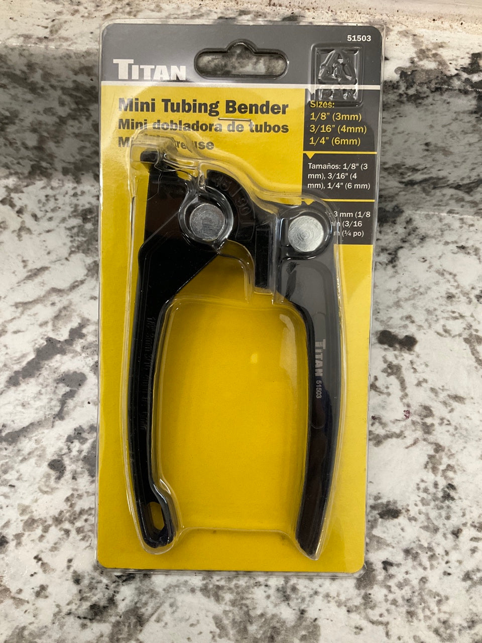 Titan 51503 Mini Tubing Bender For Tube Sizes: 1/8'', 3/16'', 1/4 ...