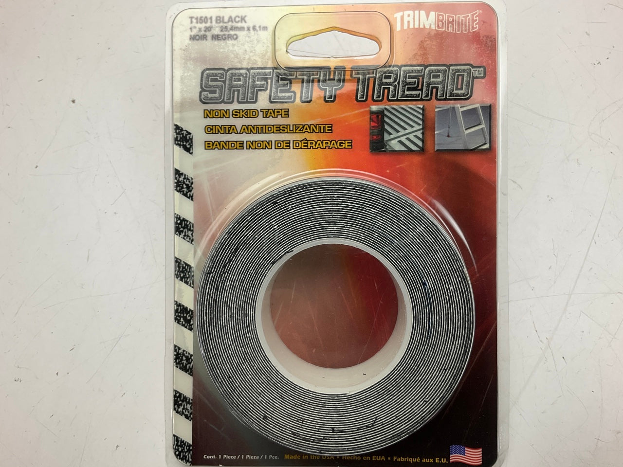 Trimbrite T1501 Safety Tread Tape, 1'' X 20'', For Stairs, Running Boa ...