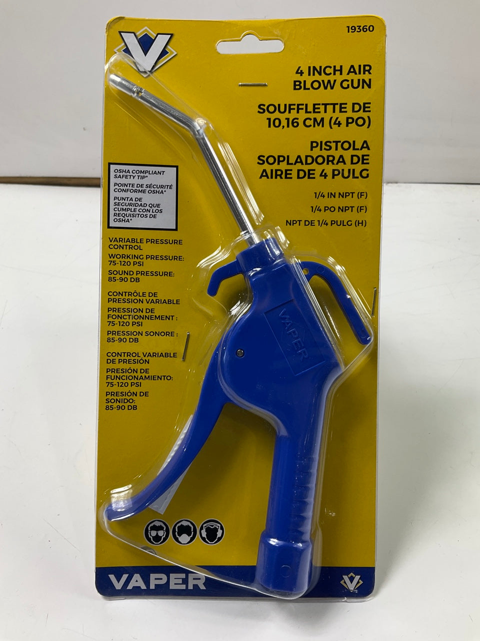 VAPER 19360 4'' Air Blow Gun - Variable Pressure Control – Spark ...