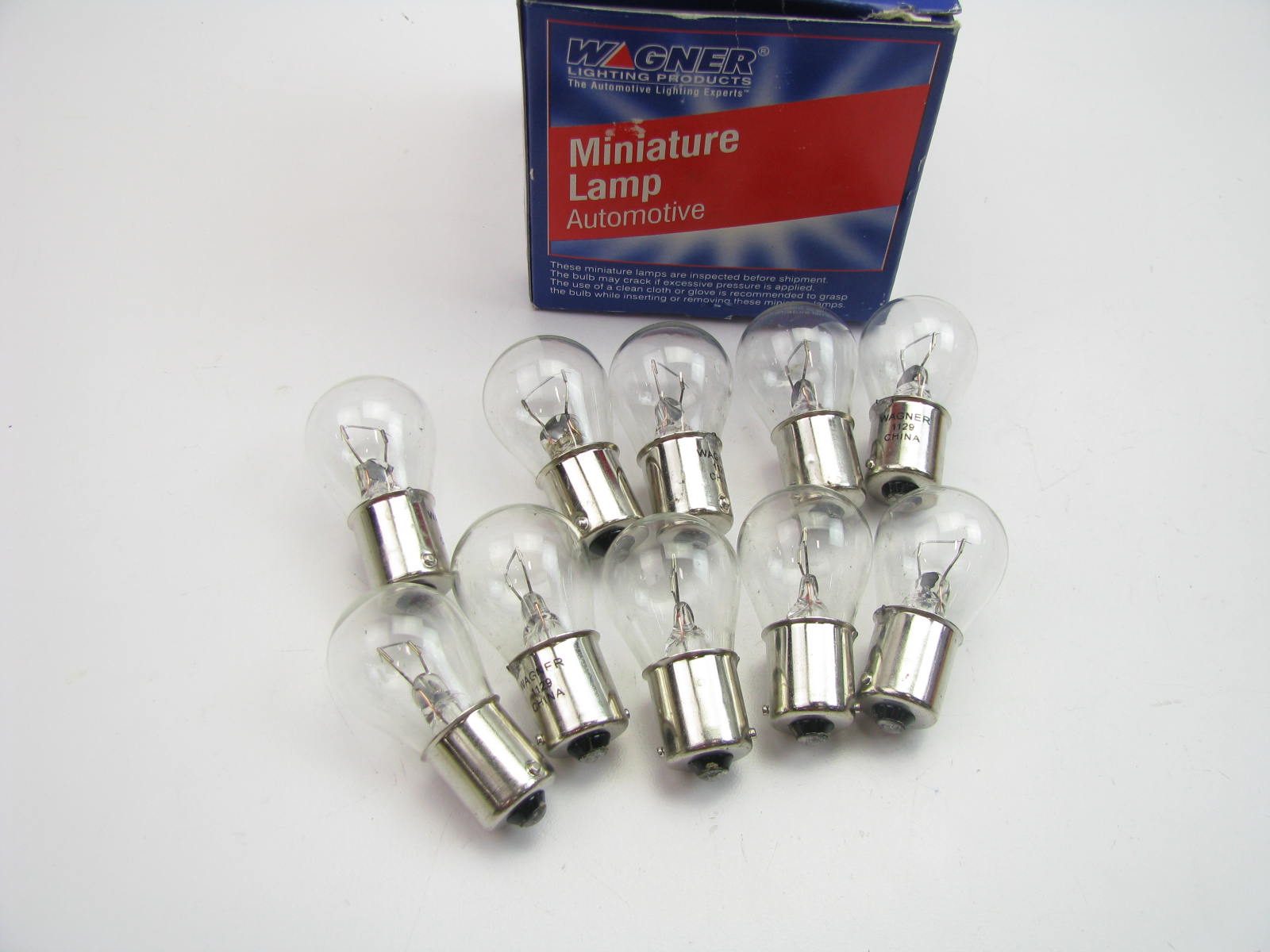 (10) Wagner 1129 Miniature Light Bulb - Single Contact Bayonet S-8 ...